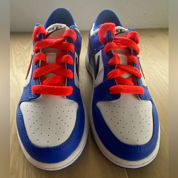 Nike | Shoes | Nike Dunk Low Bright Crimson Game Royal Size 2c Ps ...